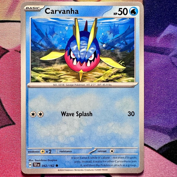 Pokemon | Toys | Carvanha 4262 Common Pokmon Temporal Forces | Poshmark